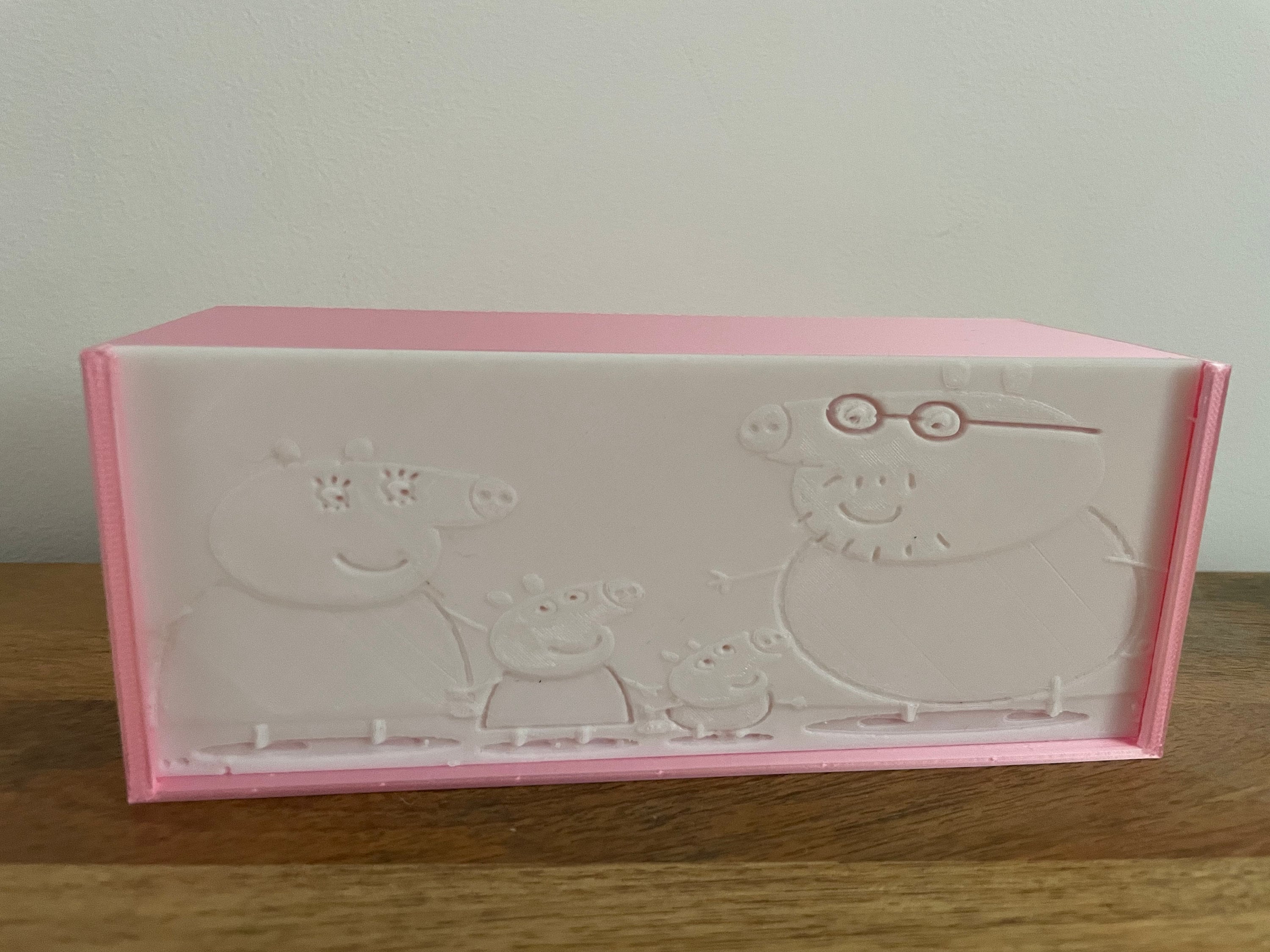 3D Printed Peppa Pig Light Box Night Light Character Light - Etsy