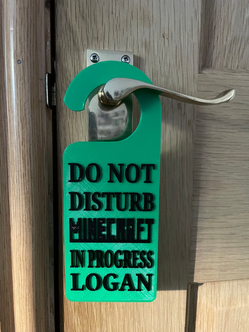 Minecraft - Do Not Disturb Sign - 3D Printed - Personalised - Etsy UK