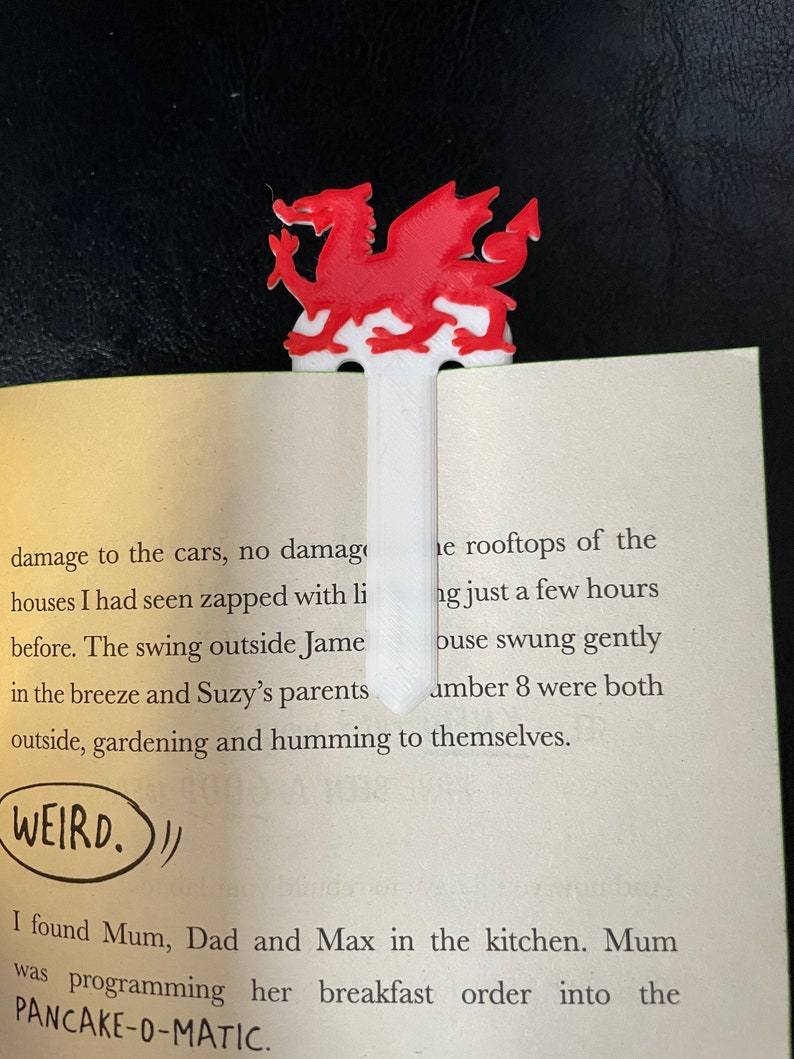 3D Printed Welsh Dragon Bookmark - Novelty - St David's Day - Reading ...