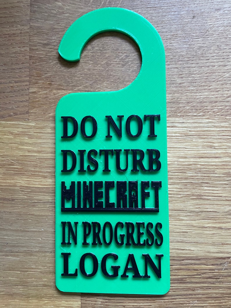 Minecraft - Do Not Disturb Sign - 3D Printed - Personalised - Etsy ...