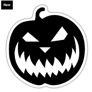Scary Pumpkin Halloween Sticker - Etsy
