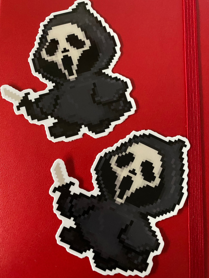 Pixel Art Ghostface Sticker Etsy
