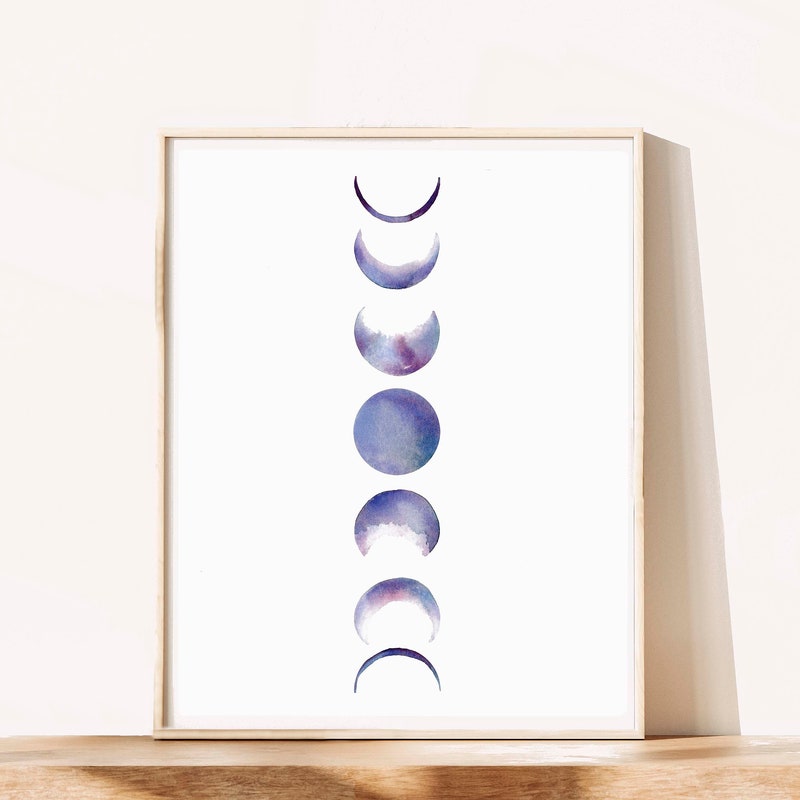 Moon Phases Print - Etsy