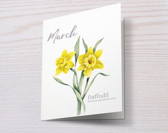 May Birthday Card, Birth Month Flower Greeting Card, Lily of the Valley ...