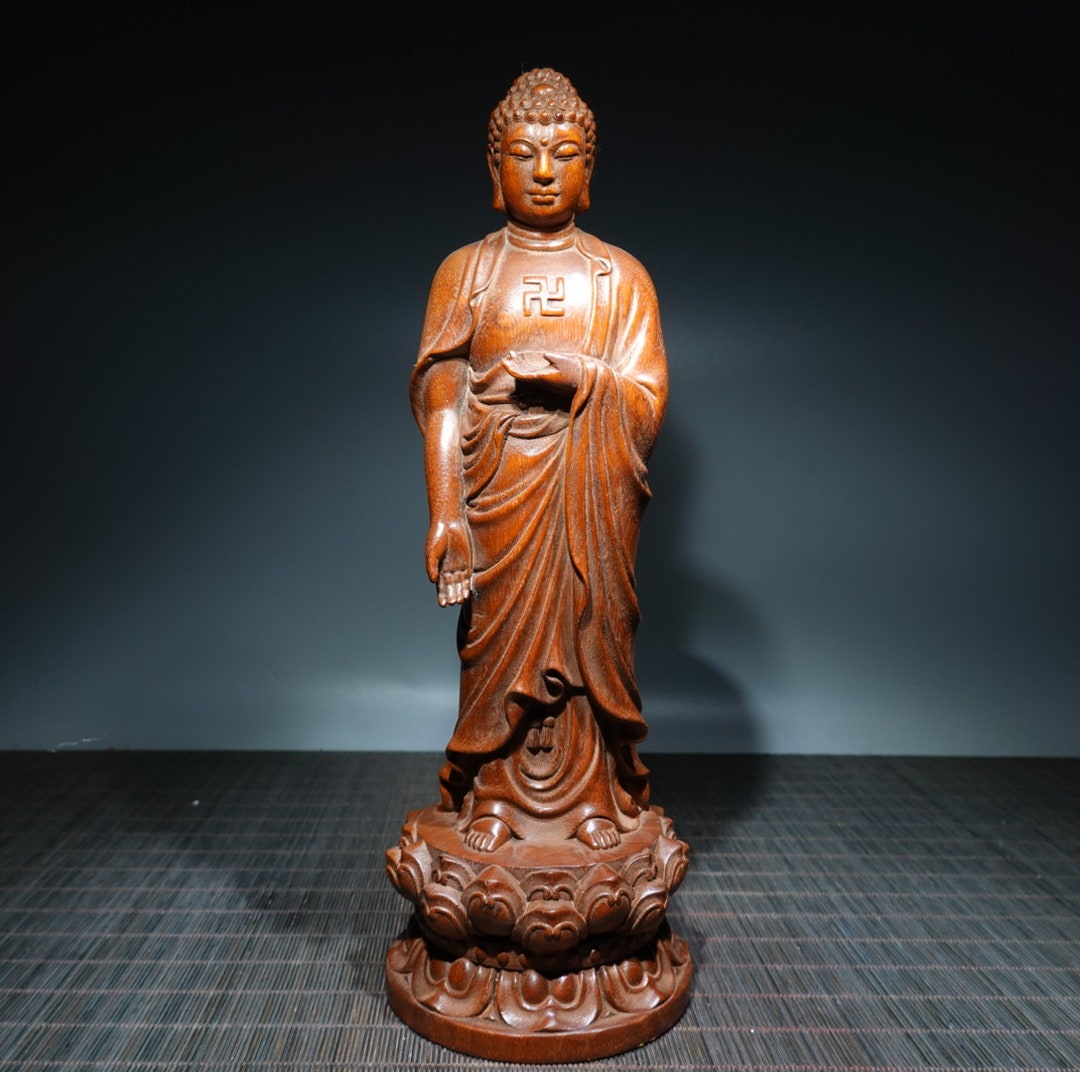 A Folk Collection of Hand-carved Boxwood Statues - Etsy