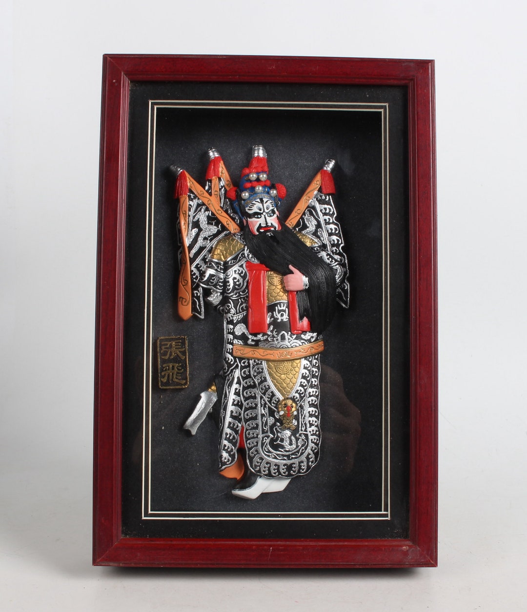 Hand-painted Lacquer Mask of Zhang Fei Statue - Etsy