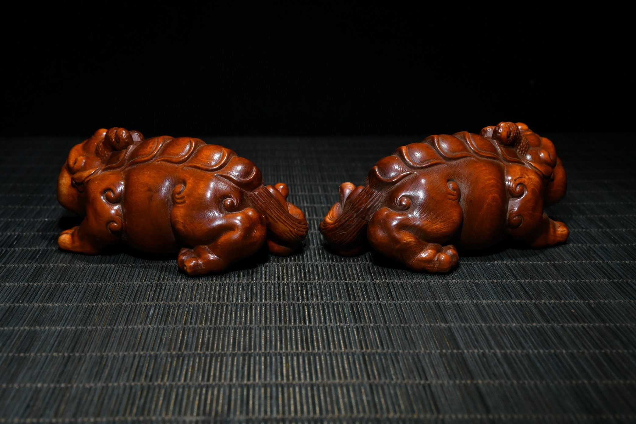 The Handcarved Boxwood PI Xiu Statue Was Collected by the - Etsy