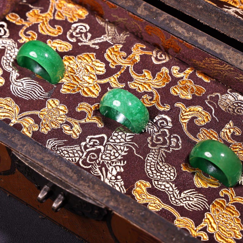 Rare Rare Treasures in Old Collections High Ice Jade Ring From the ...