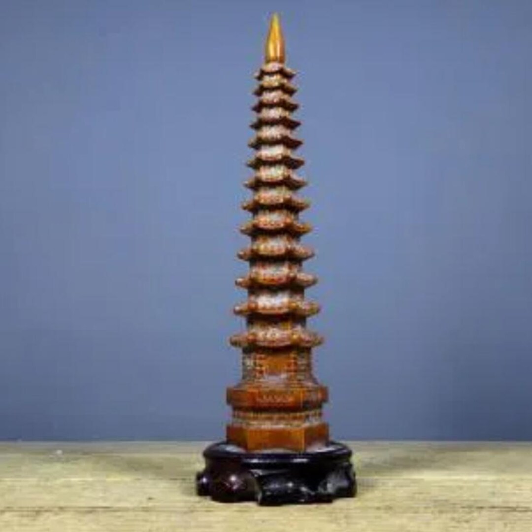 Exquisitely Carved Rosewood Base of Wenchang Pagoda From Old Tibetan ...