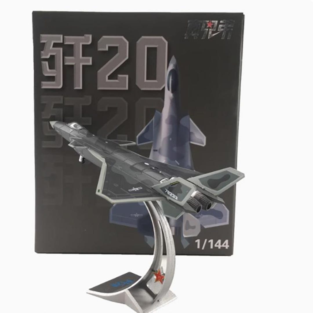 Diecast J-20 Militarized Combat Fighter Alloy Model 1:144 Scale Toy ...