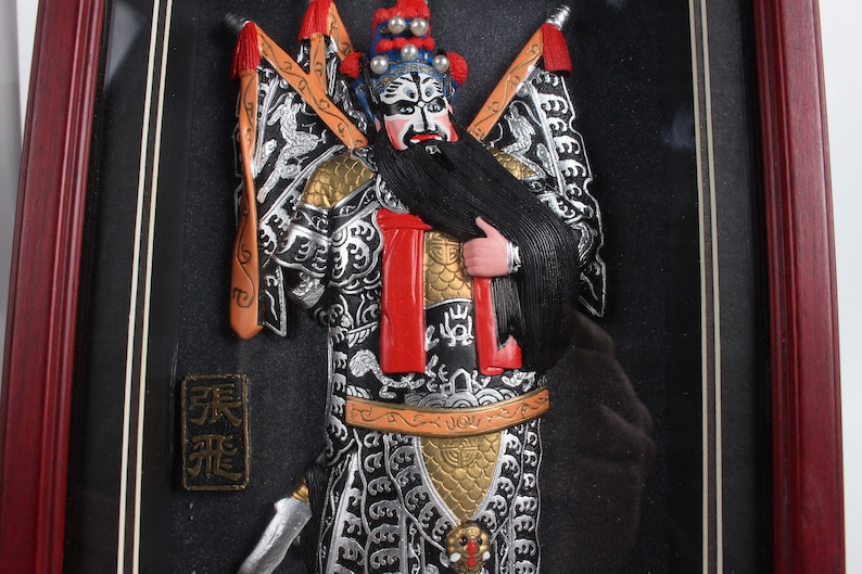 Hand-painted Lacquer Mask of Zhang Fei Statue - Etsy