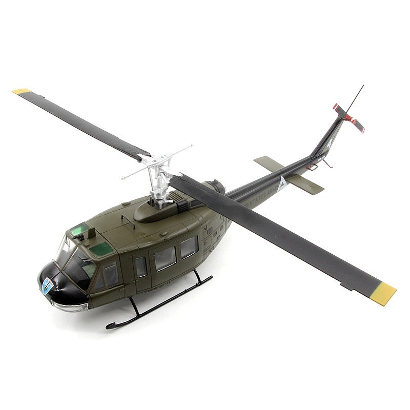 Diecast Us Army UH-1H Militarized Combat Helicopter Alloy Model 1:48 ...