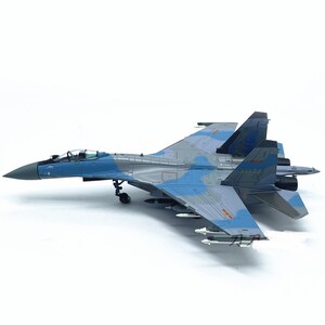Die Cast Chinese Su 35 Fighter Jet 1:100 Alloy Plastic Simulation Model ...