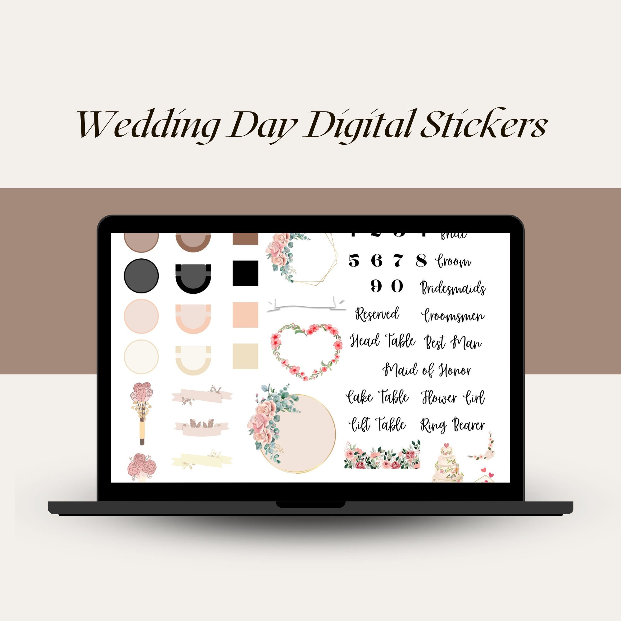 Wedding Venue Digital Planner Stickers, Reception Layout Stickers ...