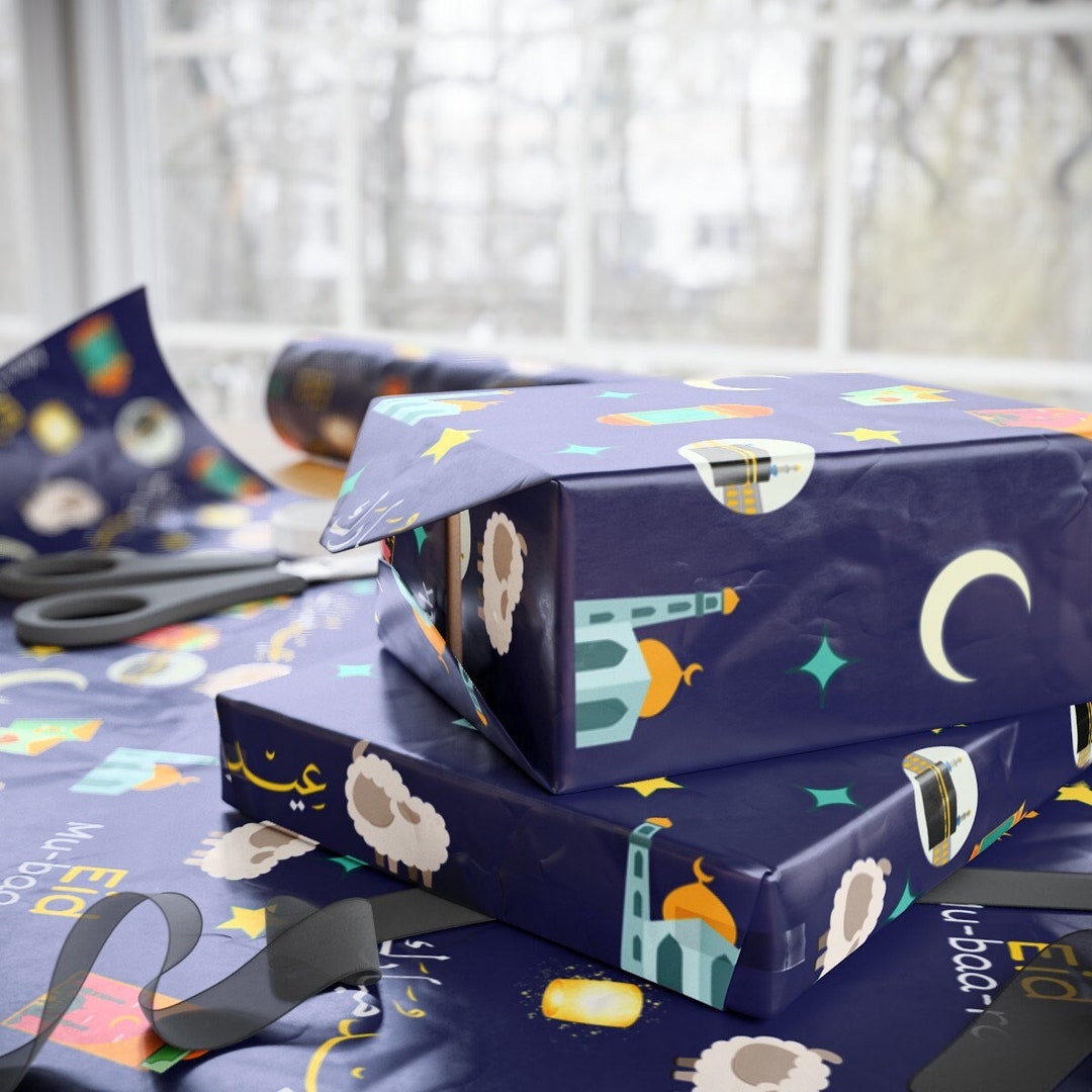 Eid Mubarak Wrapping Paper Eid Al Adha Wrapping Paper Eid Gift Wrap ...