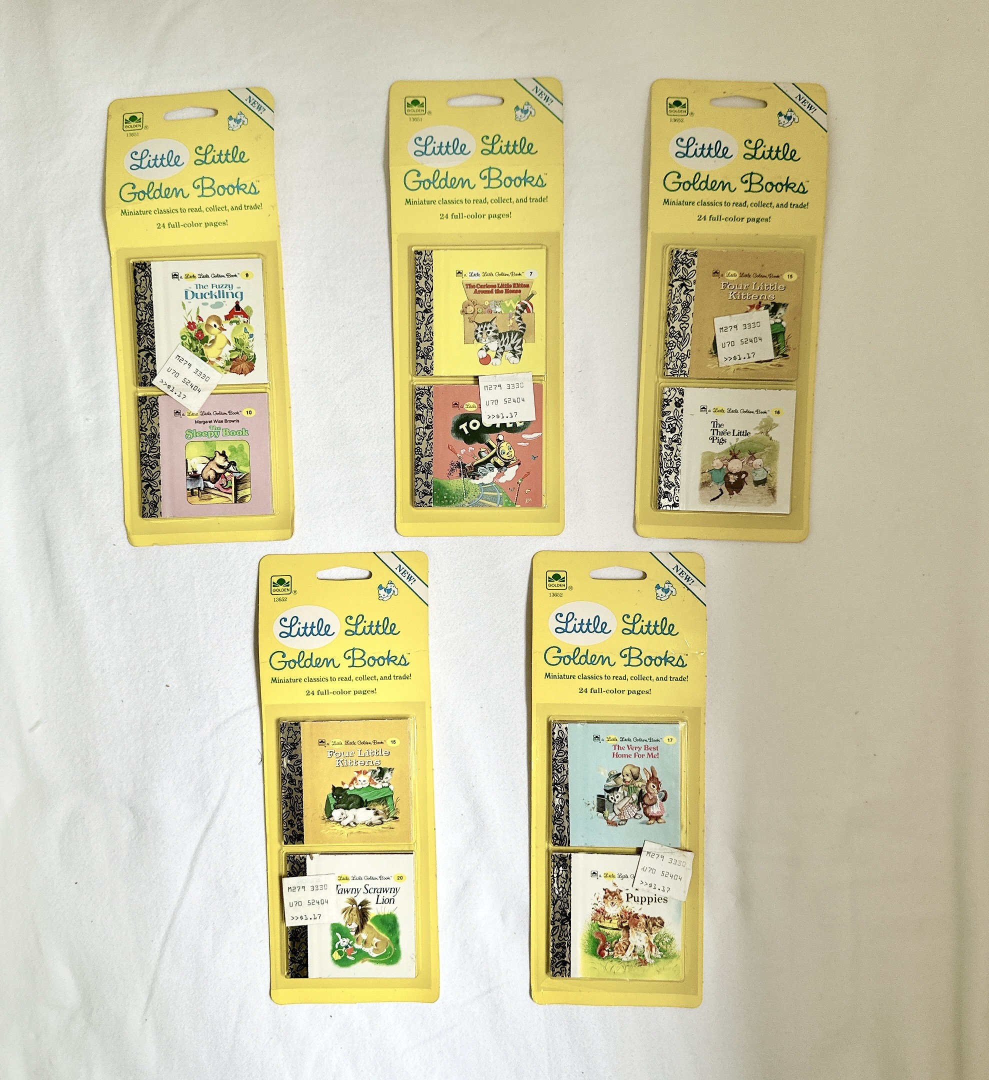 New 5x Vintage 1988 1989 Mini Little Little Golden Books 2 - Etsy