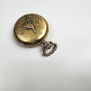 Vintage PENCRON Pocket Watch Beautiful Bird Design Made in SWISS - Etsy