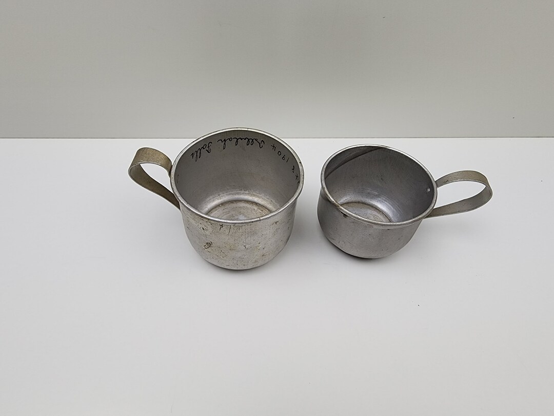 Vintage Alumunium Baby Children Drinking Cup W.B.& Marked Set of 2 - Etsy