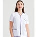 Trimmed White Scrub Set, Nurse Scrub With Zip, Medical Scrub, Women's ...