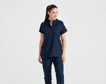 Dark Blue Nurse Uniform - Etsy