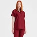 Burgundy Maroon Color Scrub Set, Judge Neck Nurse Scrub, Medical Women ...