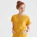 Yellow Scrub Top Only, V Neck Nurse Scrub Top, Medical Uniform, Women's ...