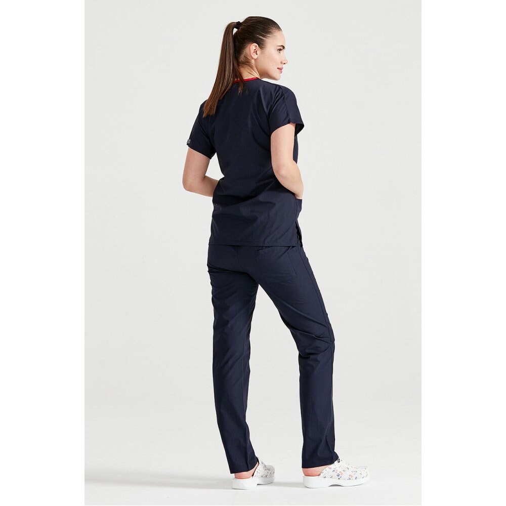 Dark Blue Scrub Set, Comfortable Nurse Scrub, Nurse Dress, Women's ...