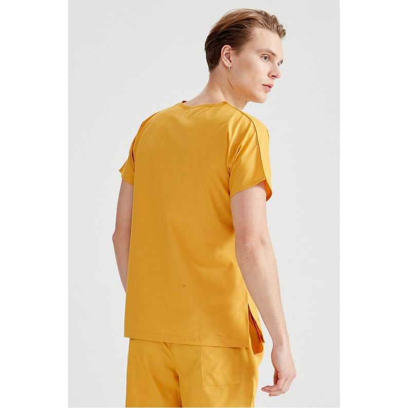 New Mustard Yellow Scrub Top Only, V Neck Nurse Scrub Top, Medical ...