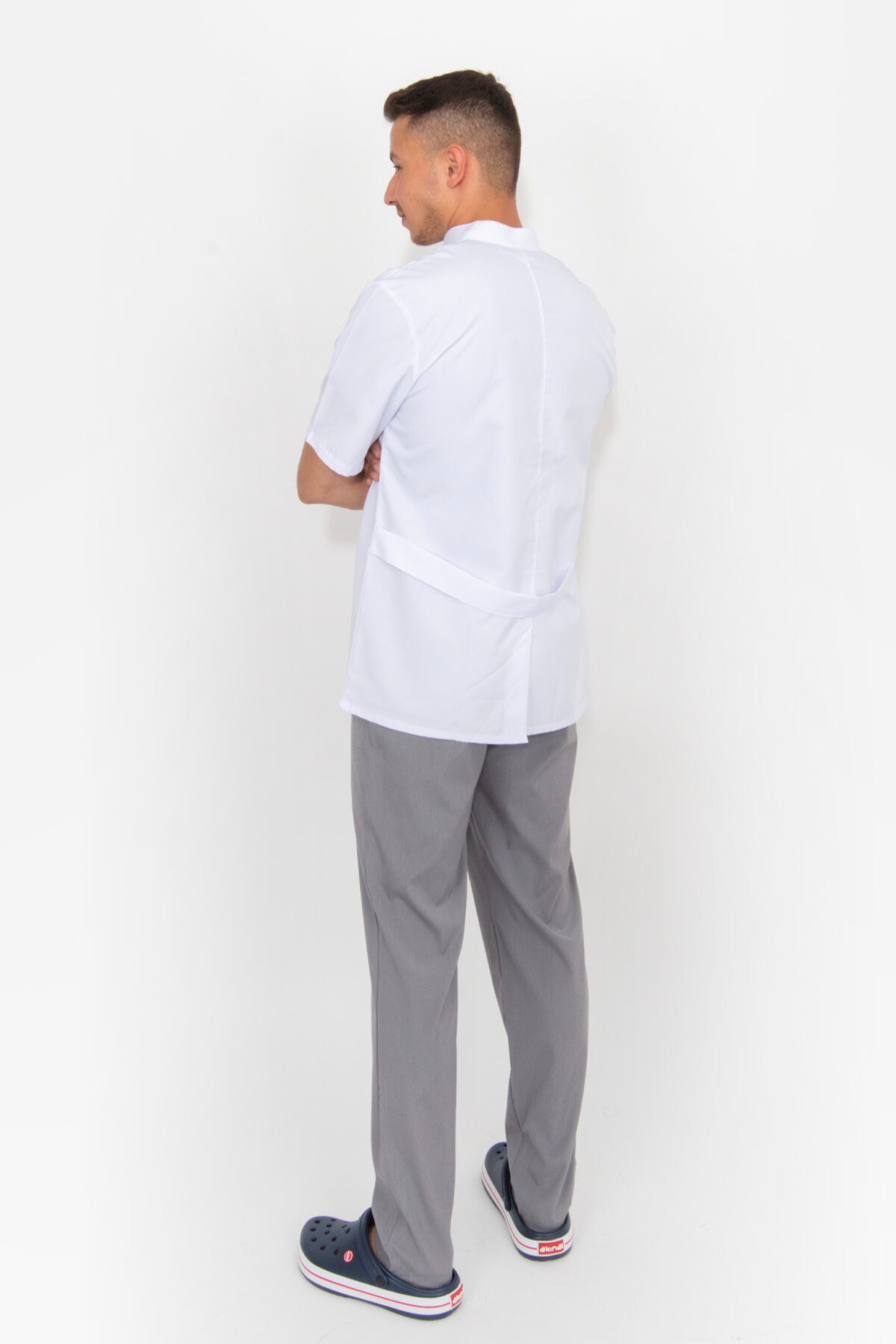 Men's Medical White Lab Coat, Doctor Dentist Surgeon Pharmacist ...