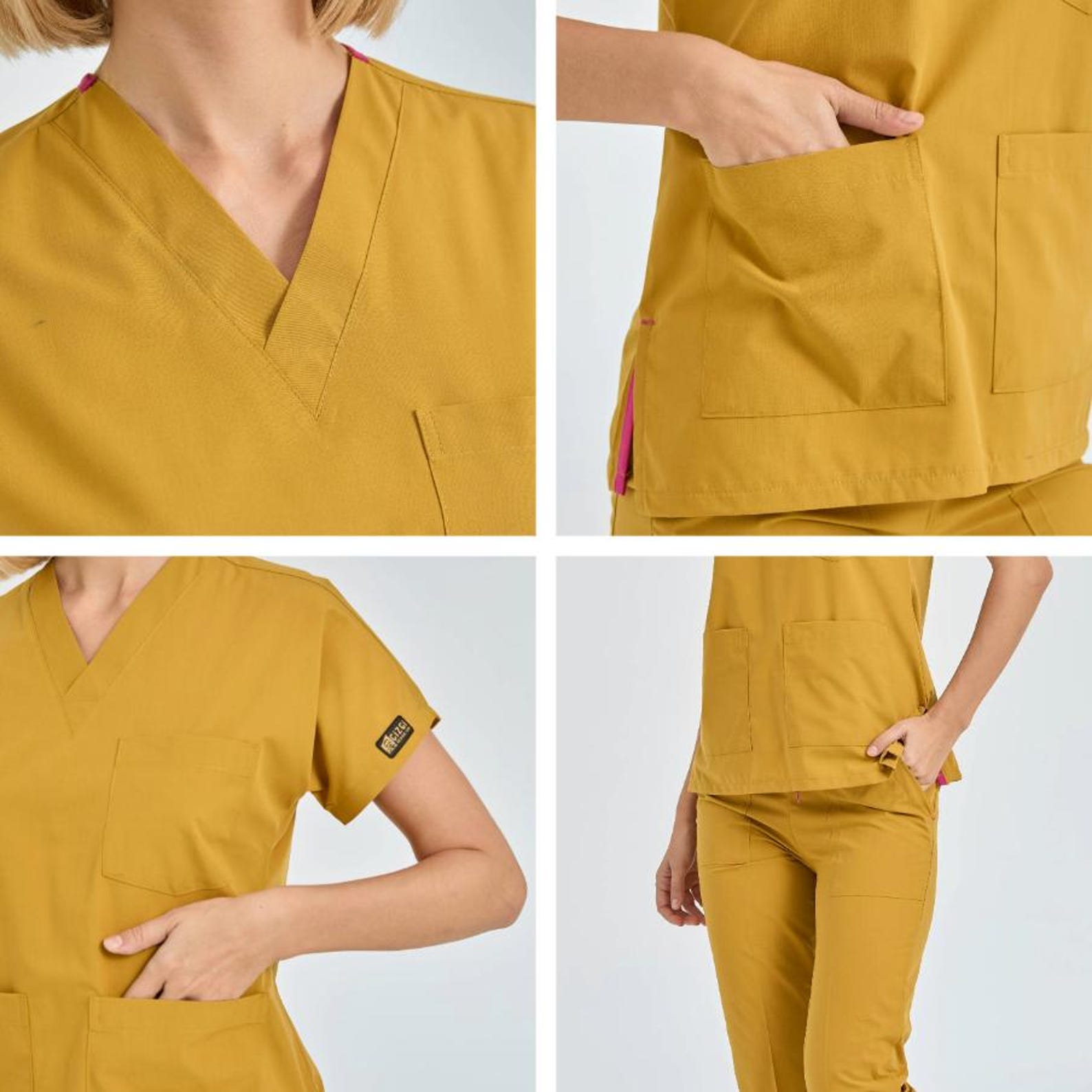 Mustard Scrub Set, Scrub Set Woman, Medical Scrub, Scrub for Woman ...