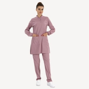 Stay Comfortable and Stylish: Women's Modest Scrub Set for Medical ...