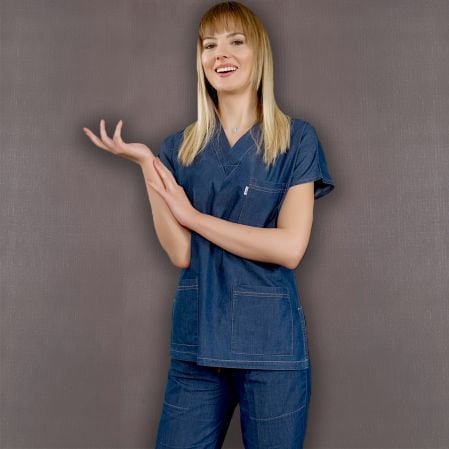 Real Denim Scrub Pants, Denim Pants Scrub,woman,scrub Trousers, Spa ...