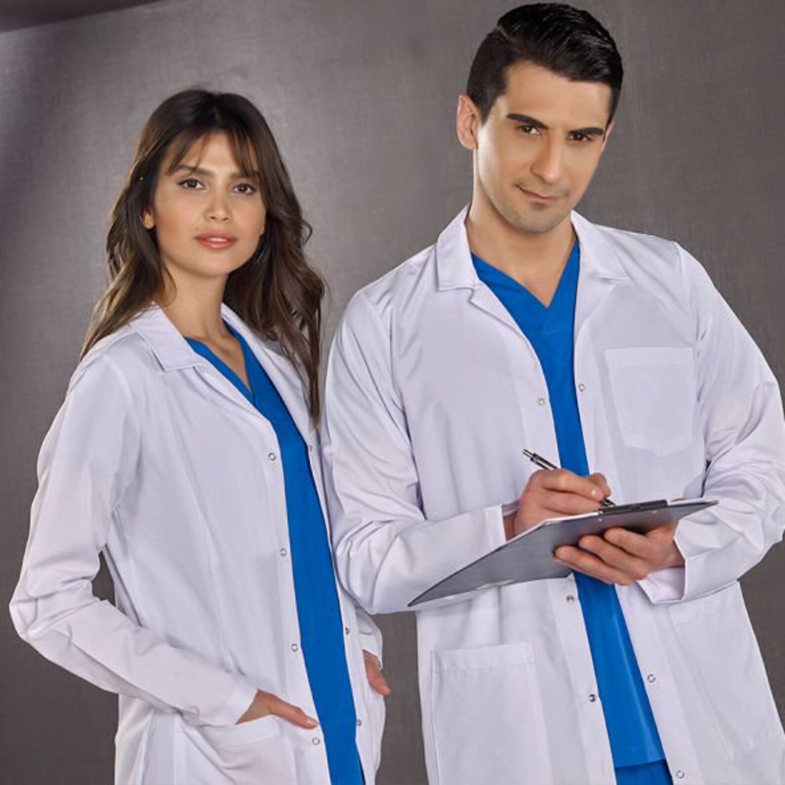 Women's Medical Long Sleeves Alpaca White Lab Coat, Doctor Dentist ...