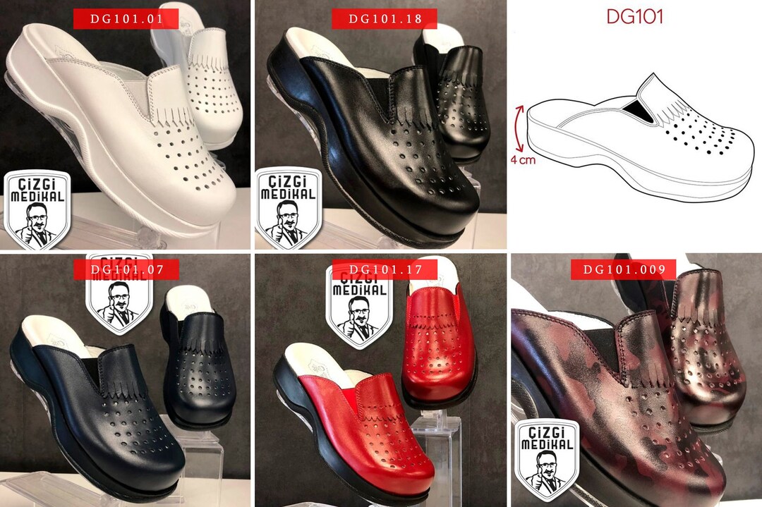 100 % Real Leather Clogs for Nurses, Medical Shoes,comfortable Shoes ...