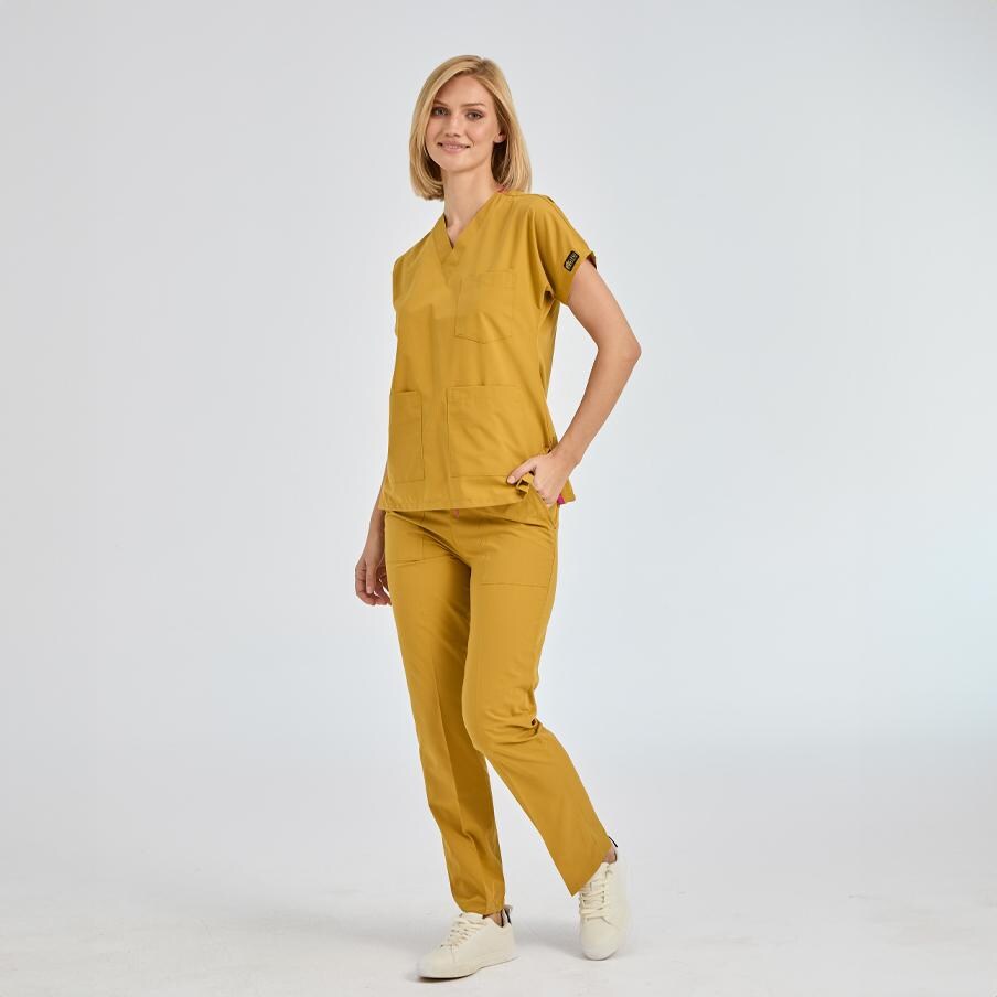 Mustard Scrub Set, Scrub Set Woman, Medical Scrub, Scrub for Woman ...