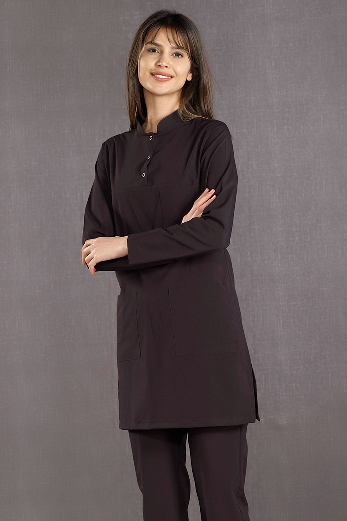 Black Modest Scrub Set, Muslim Nurse Scrub, Medical Scrub, Women's ...