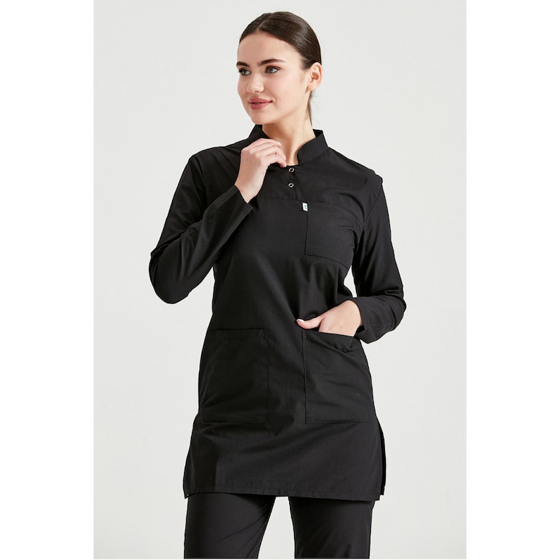 Black Modest Scrub Set, Muslim Nurse Scrub, Medical Scrub, Women's ...