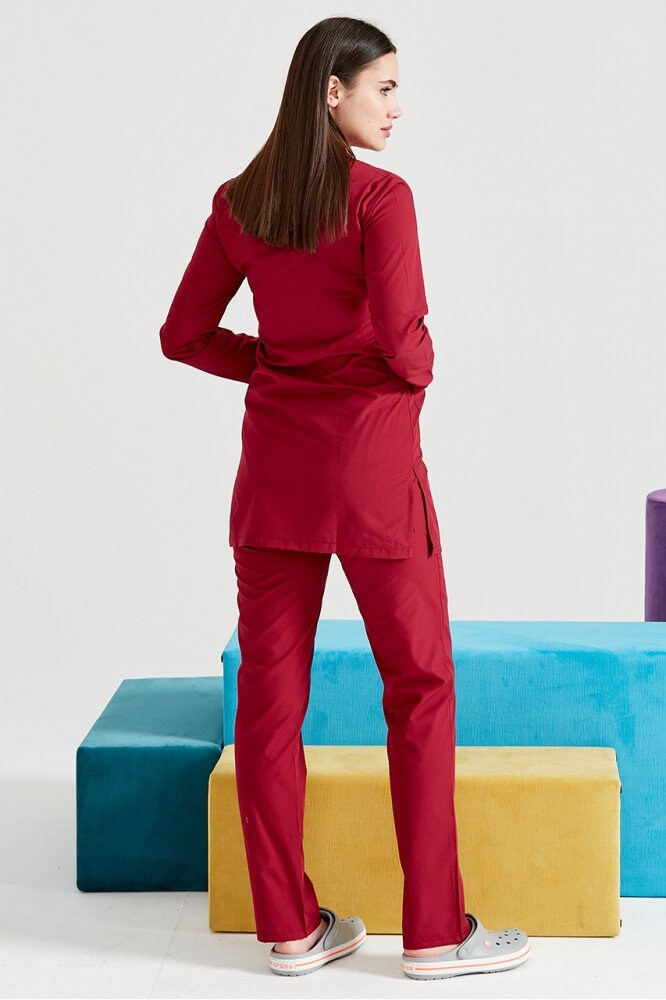 Burgundy Family Modest Scrub Set,muslim Nurse Scrub, Medical Scrub ...