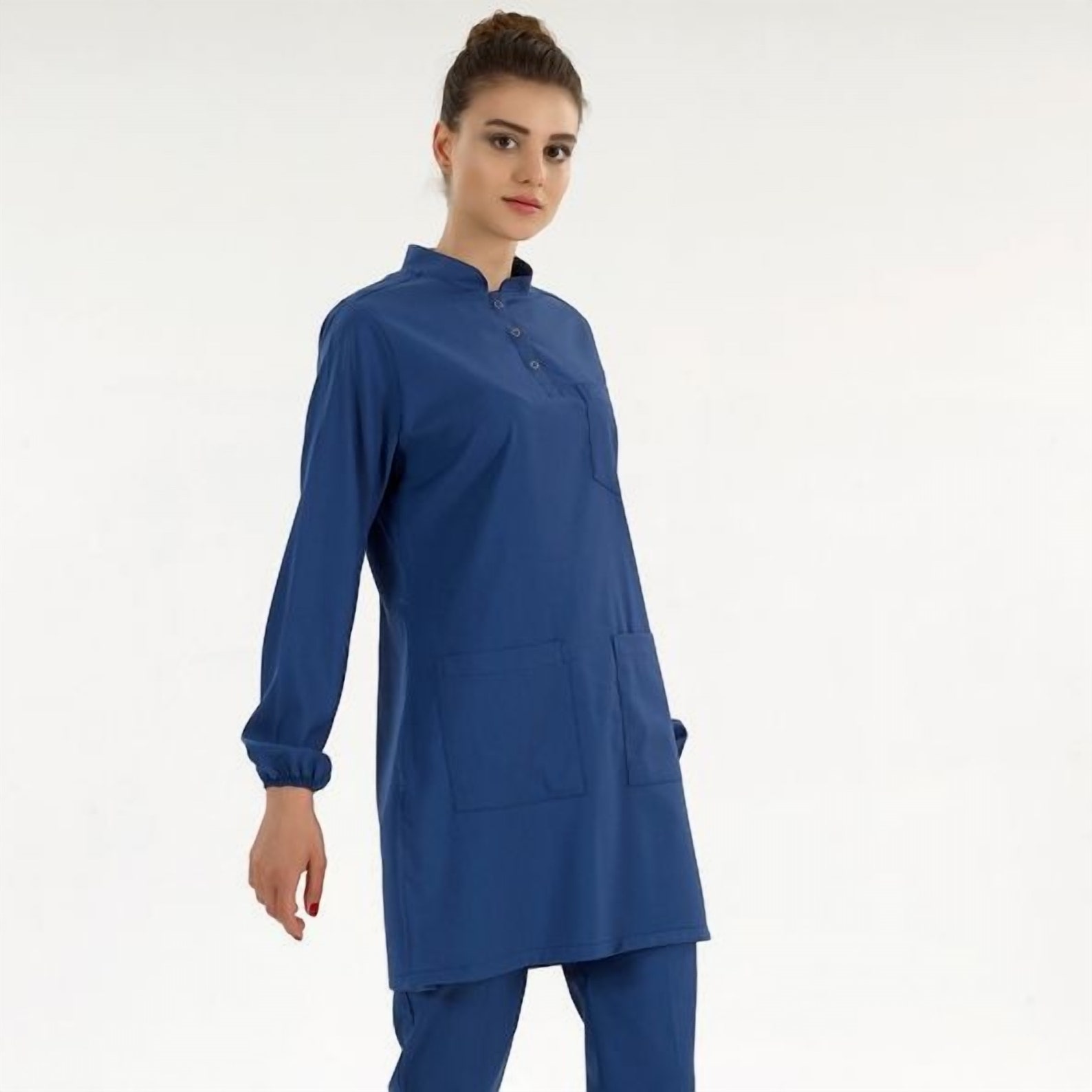 Modest Medical Uniform: Petrolium Blue Stay Covered and Comfortable ...