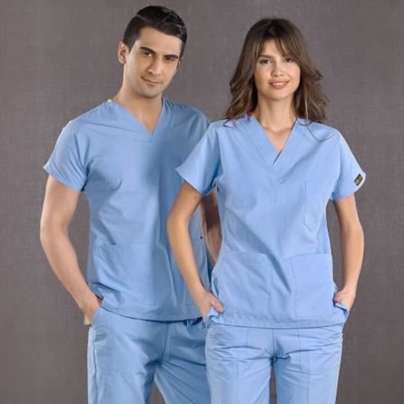Light Blue Scrub Set,scrub Set Woman,medical Scrub, Scrub for Woman ...