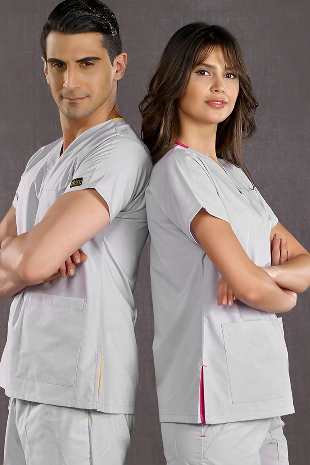 Gray Scrub Set, Scrub Set Woman,medical Scrub, Scrub for Woman, Scrub ...