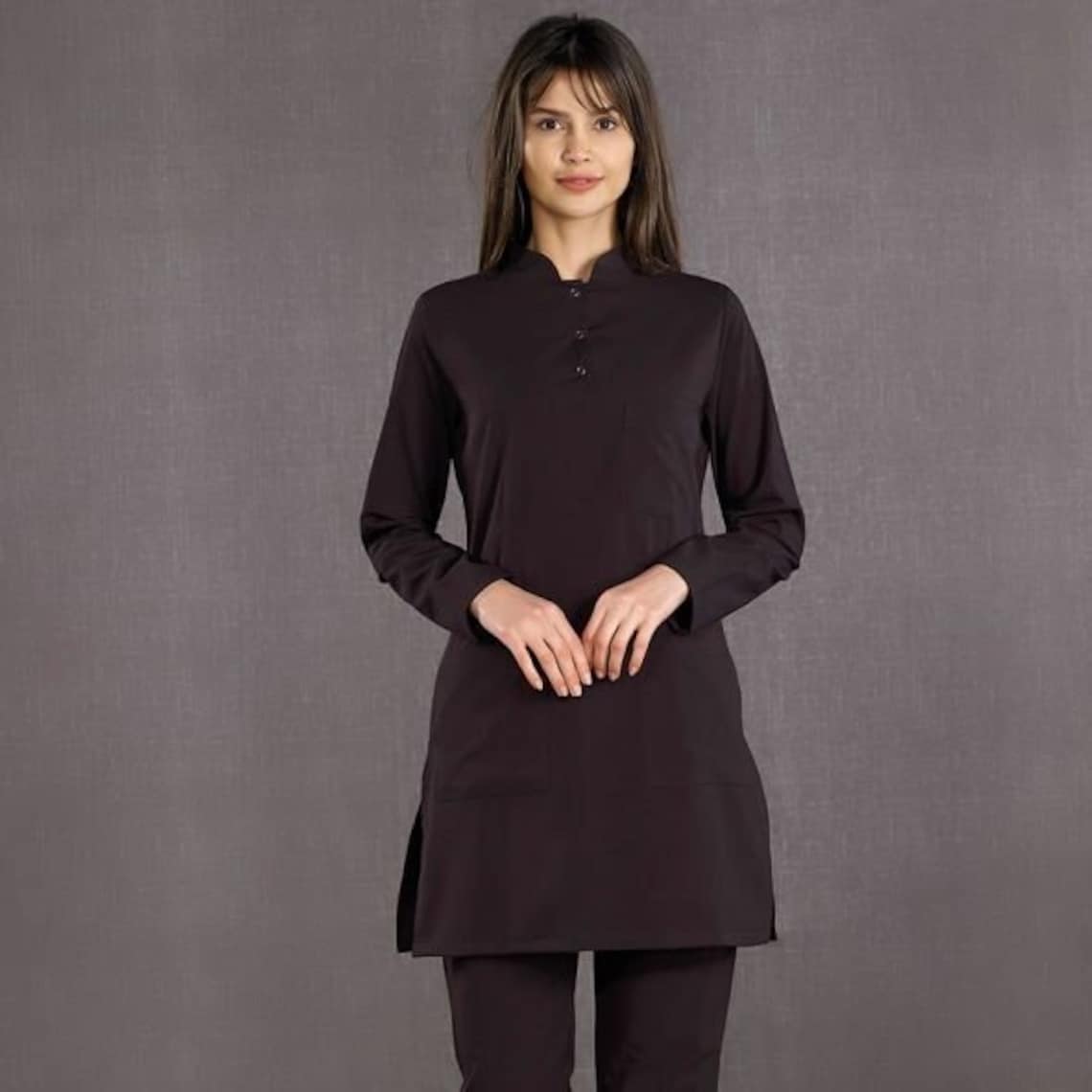 Black Modest Scrub Set, Muslim Nurse Scrub, Medical Scrub, Women's ...