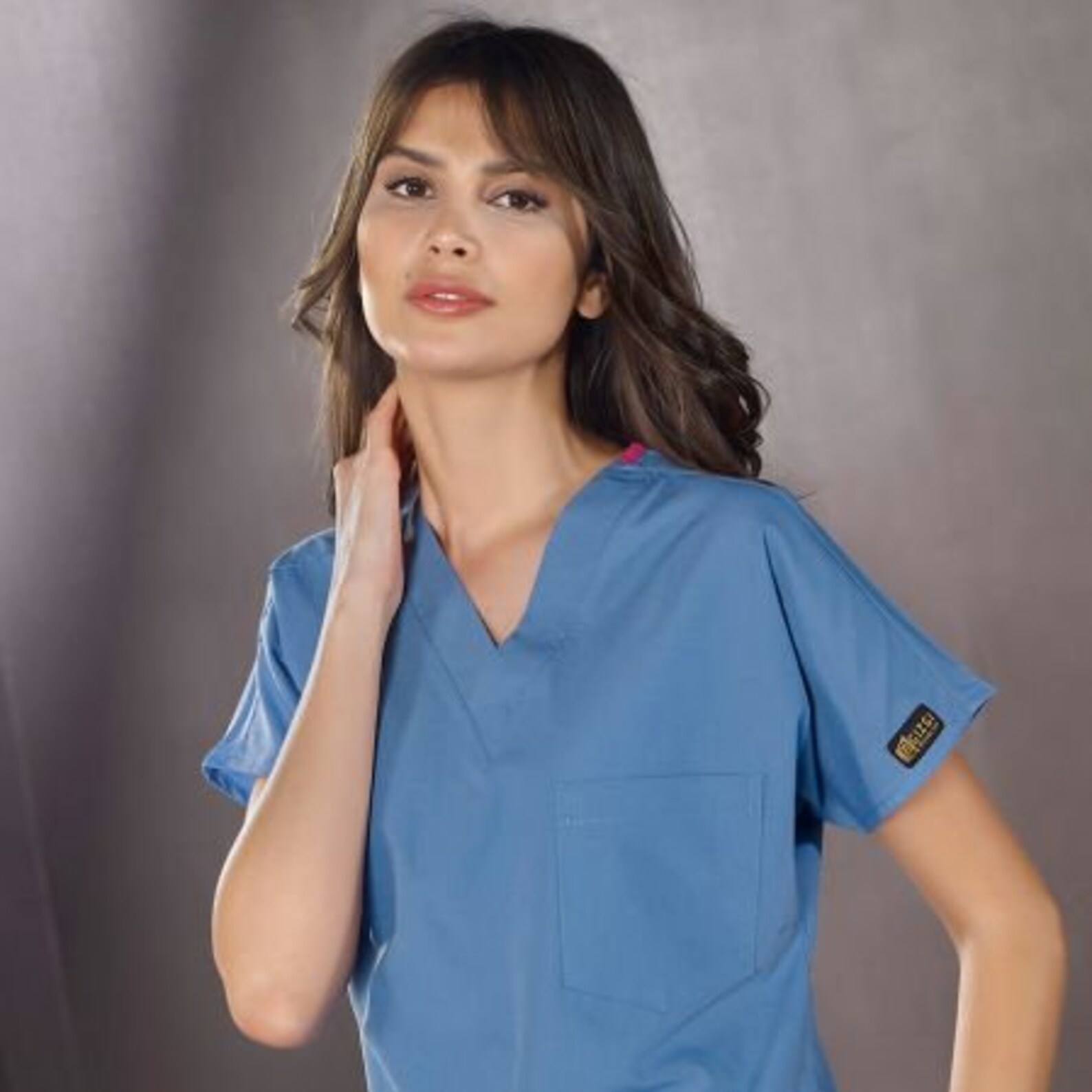 Parliament Blue Scrub Set, V Neck Scrub Set, Comfortable RN MSN Medical ...
