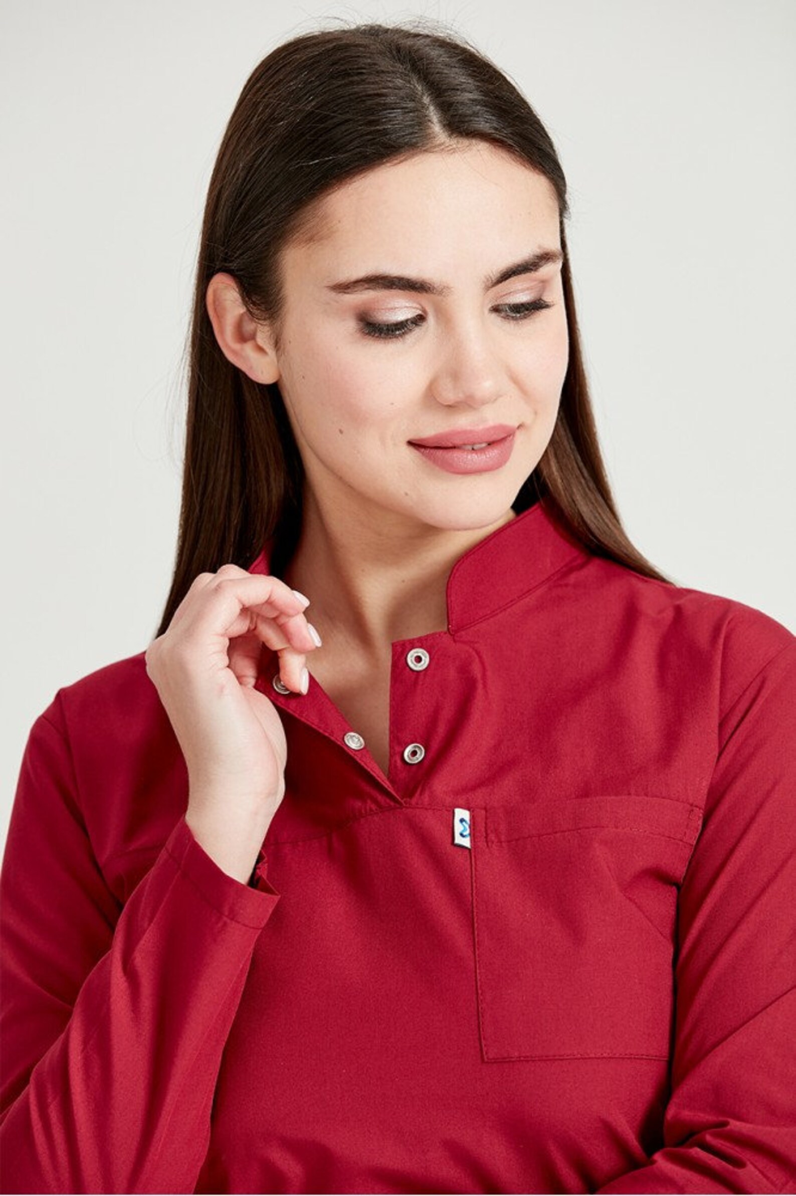 Burgundy Family Modest Scrub Set,muslim Nurse Scrub, Medical Scrub ...