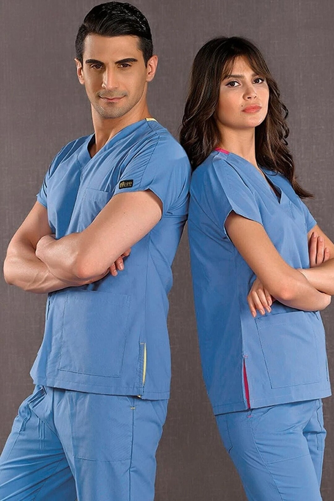 Parliament Blue Scrub Set, V Neck Scrub Set, Comfortable RN MSN Medical ...