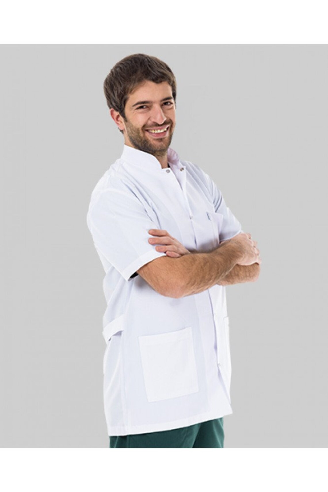 Men's Medical White Lab Coat, Doctor Dentist Surgeon Pharmacist ...