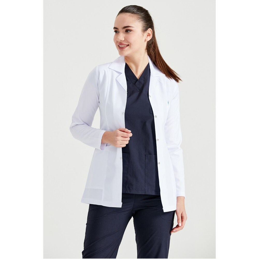 Women's Medical White Lab Coat, Doctor Dentist Surgeon Pharmacist ...