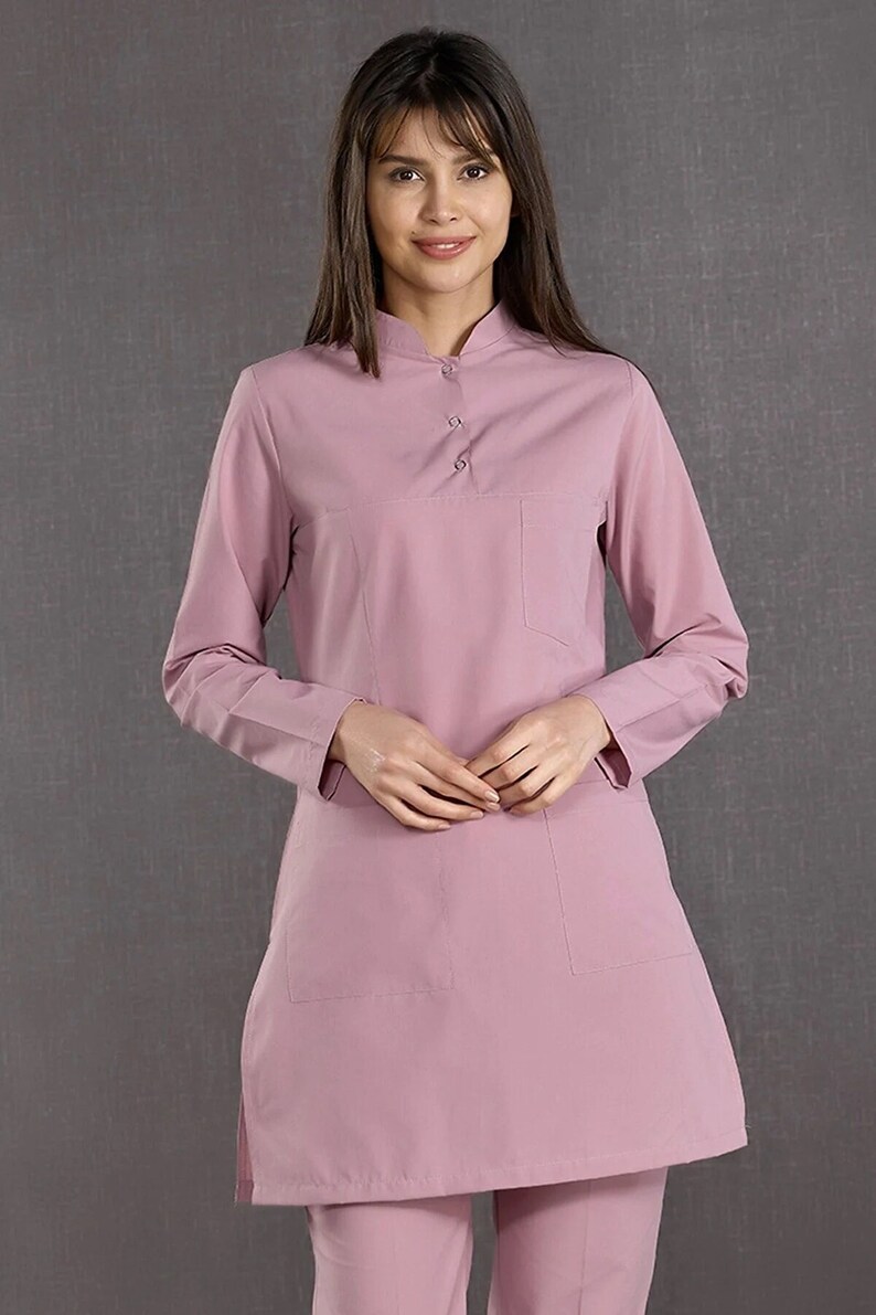 Stay Comfortable and Stylish: Women's Modest Scrub Set for Medical ...