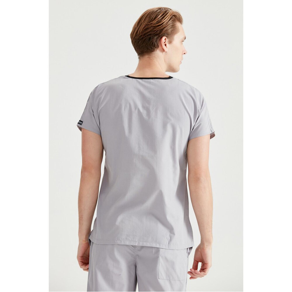 Grey Scrub Set, V Neck Nurse Scrub, Medical Scrub, Scrub Set Men's ...