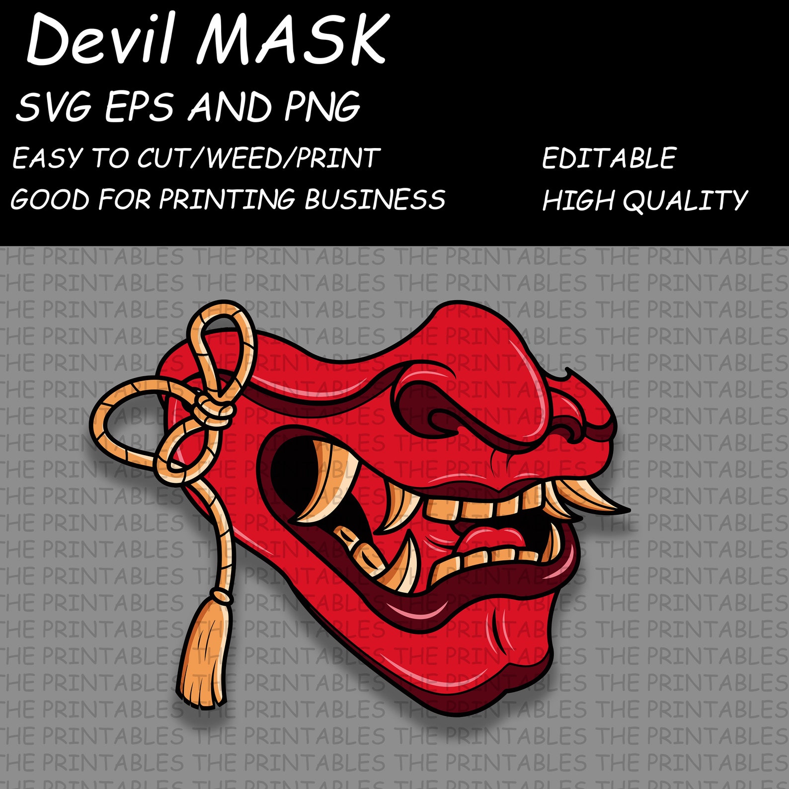 Oni Tengu Kitsune and Hannya Mask Digital - Etsy